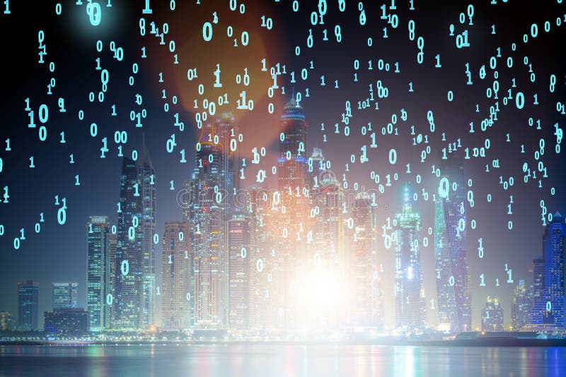 The Concept of Modern Digital City and Innovation Stock Illustration ...