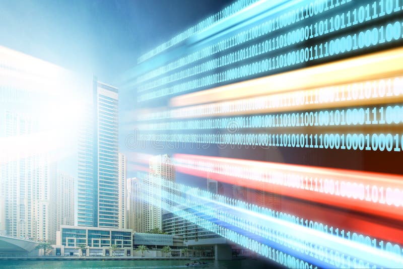 The Concept of Modern Digital City and Innovation Stock Illustration ...