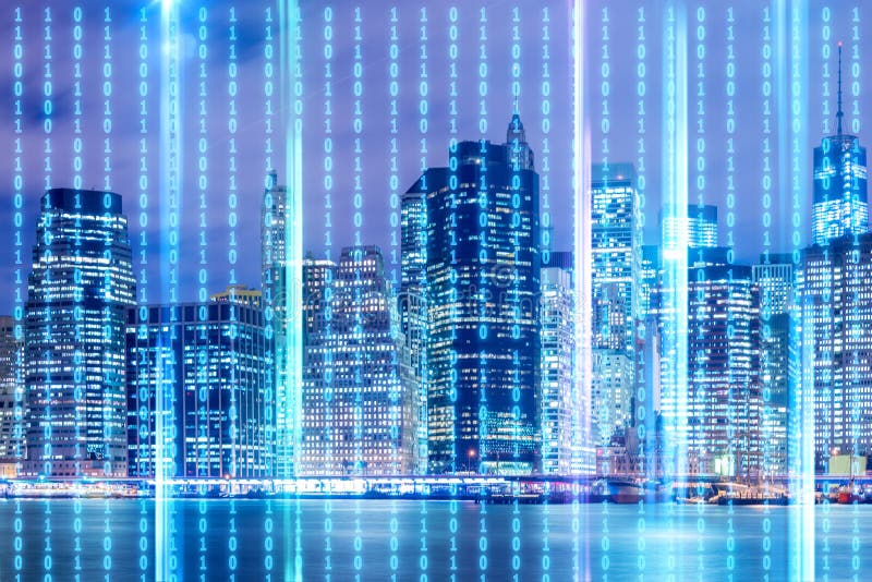 The Concept of Modern Digital City and Innovation Stock Image - Image ...