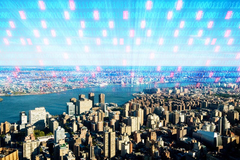The Concept of Modern Digital City and Innovation Stock Image - Image ...