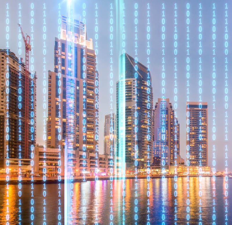 Concept of Modern Digital City and Innovation Stock Illustration ...