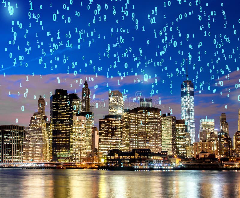 Concept of Modern Digital City and Innovation Stock Image - Image of ...