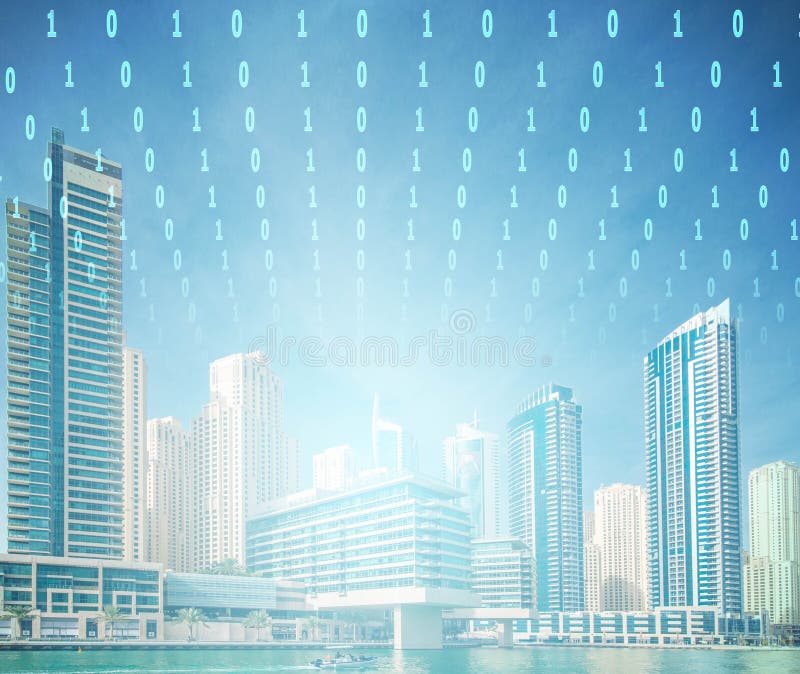 Concept of Modern Digital City and Innovation Stock Illustration ...