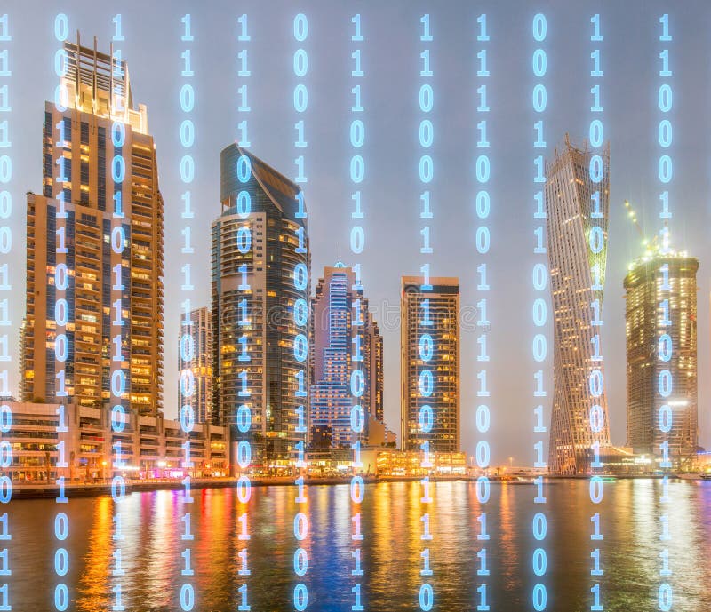 Concept of Modern Digital City and Innovation Stock Illustration ...