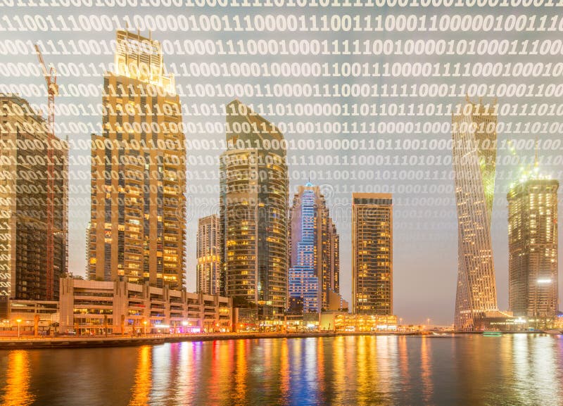 Concept of Modern Digital City and Innovation Stock Image - Image of ...