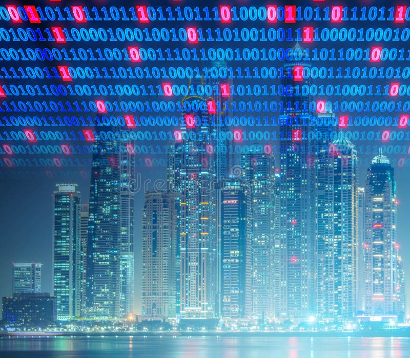 Concept of Modern Digital City and Innovation Stock Illustration ...