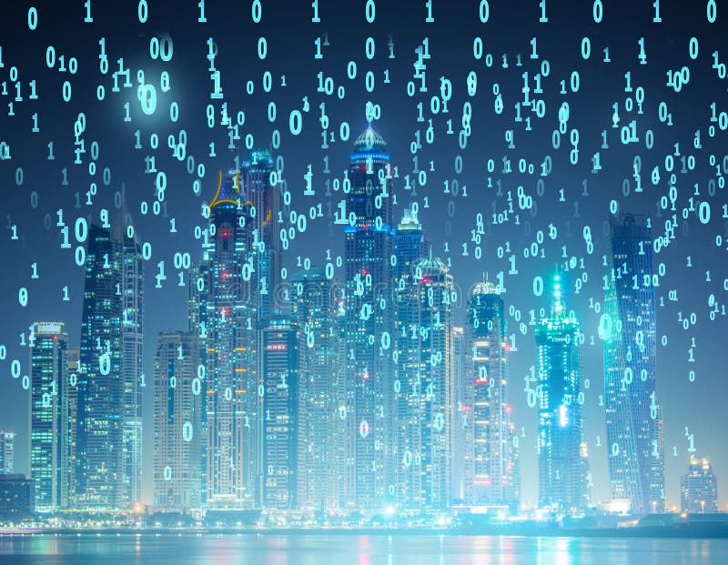 Concept of Modern Digital City and Innovation Stock Image - Image of ...