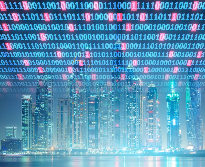 Concept of Modern Digital City and Innovation Stock Illustration ...