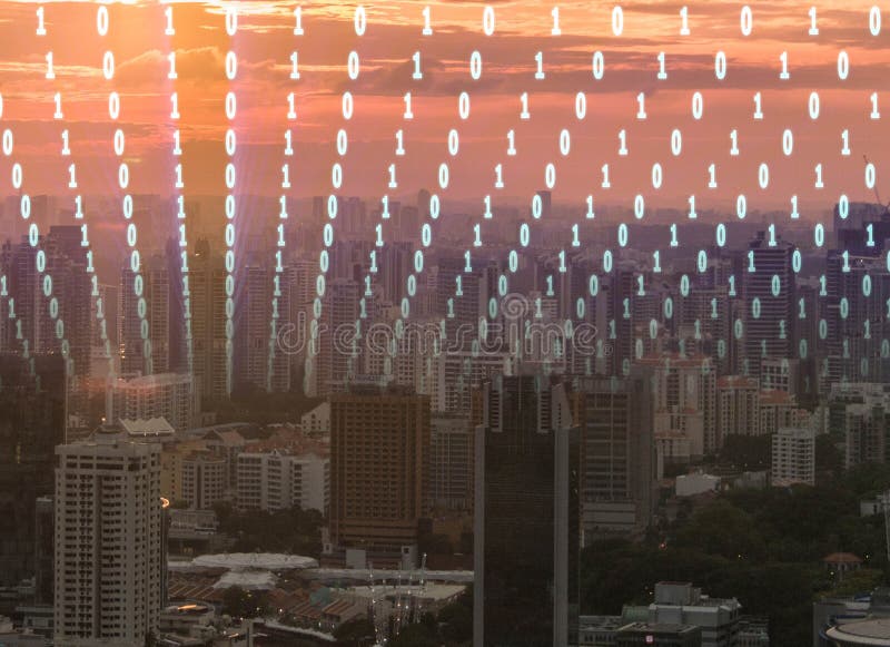 Concept of Modern Digital City and Innovation Stock Illustration ...