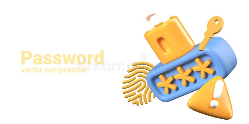 Concept of Modern Digital Protection. Password for Access Stock Vector ...