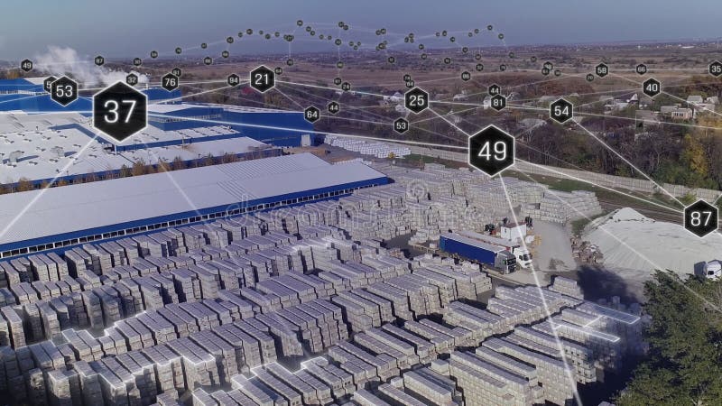 The Concept of a Modern Factory. Modern Factory from the Air ...