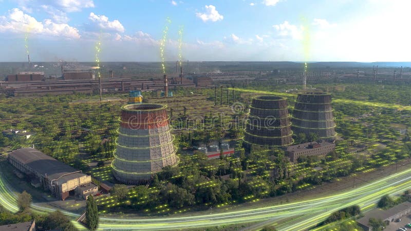 The Concept of a Modern Factory. Modern Factory from the Air ...