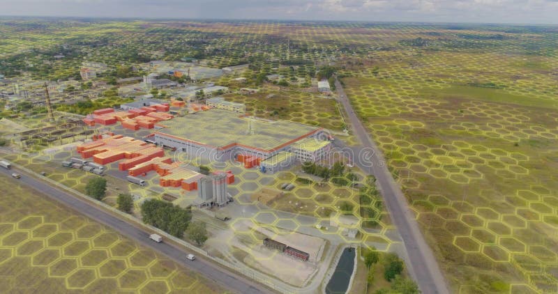 The Concept of a Modern Factory. TModern Factory from the Air ...