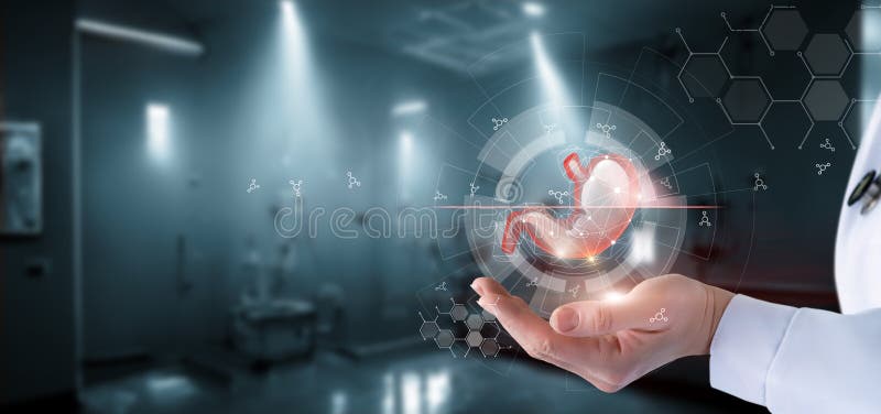 Modern Methods of Research and Scanning of the Stomach Stock Image ...