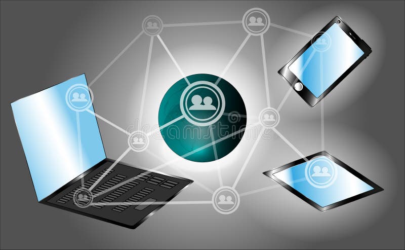 The Concept of Modern Technology and Communication Stock Vector ...