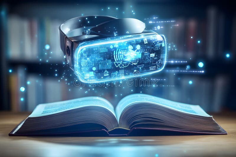 A Concept of Modern Technology and Learning, Featuring an AR Headset ...