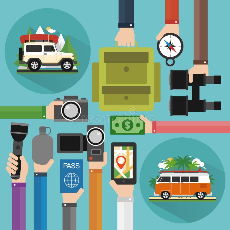 Concept Modern Travel Flat Design,summer Holiday Stock Vector ...