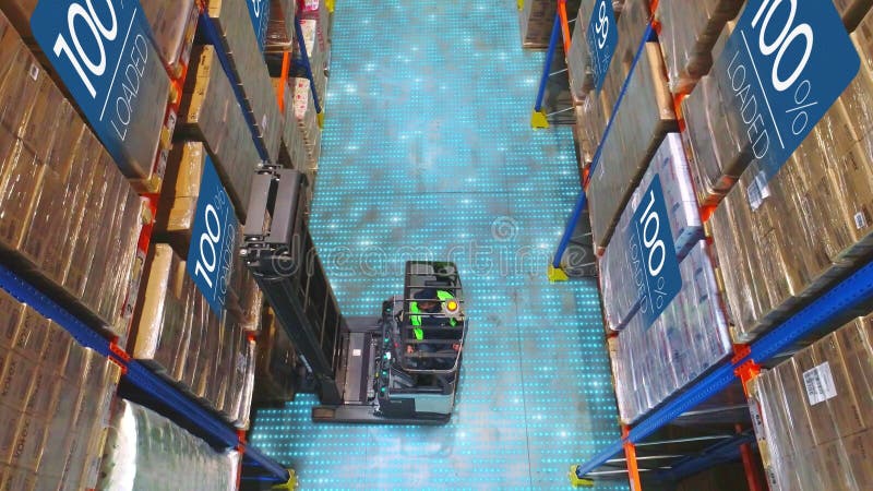 The Concept of a Modern Warehouse. Visualization of Warehouse Fullness ...