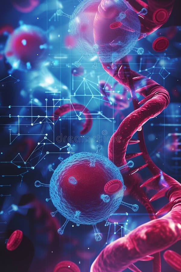 Concept of Molecules, Blood Viruses Stock Photo - Image of structure ...