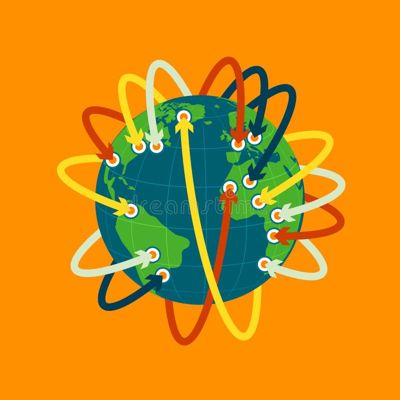 Concept Mondial De La Distribution Illustration de Vecteur ...