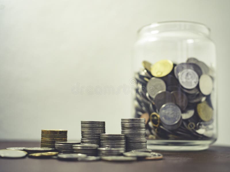 Concept of Money Save and Coins Stack Stock Photo - Image of hand, fund ...