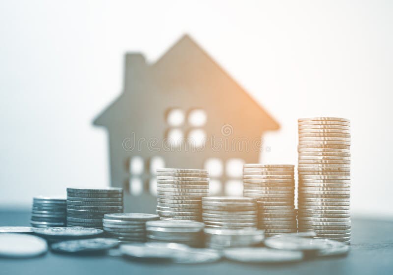 Concept of Money Save and Coins Stack Stock Photo - Image of fund ...