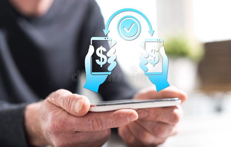 Concept of money transfer stock photo. Image of bank - 257251144