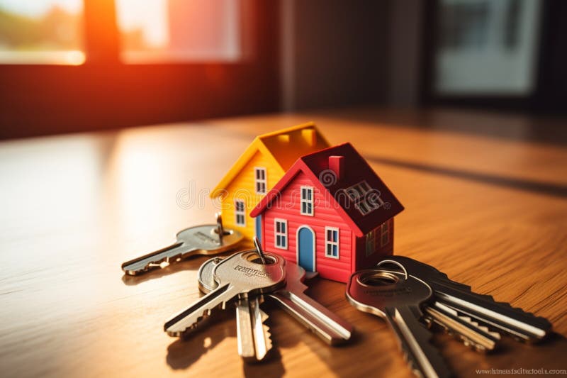 Concept of Mortgage Property Keys Placed on the Table Stock ...
