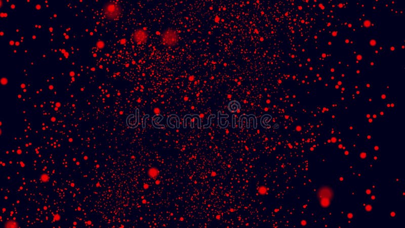 Concept Motion Design Red Dots Move on a Dark Background. Technology ...