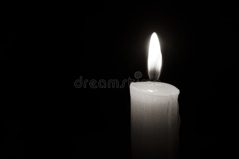 Concept of Mourn, Candle Dark on Black Background,RIP Stock Photo ...