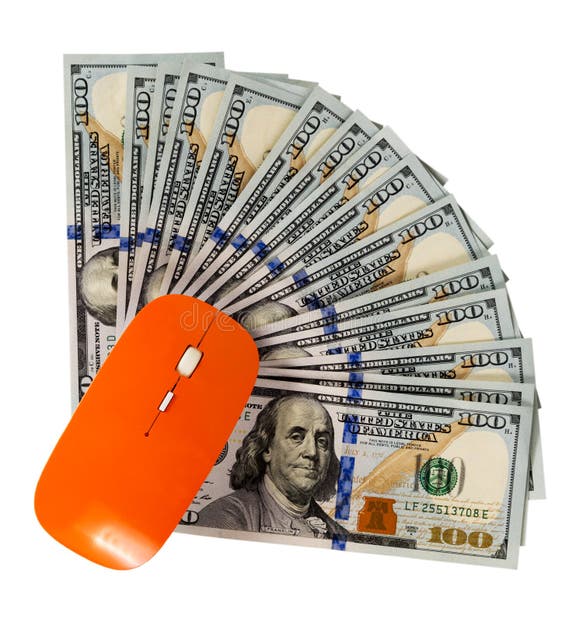 Concept Mouse Computer on Us Dollar Bill Stock Image - Image of mouse ...