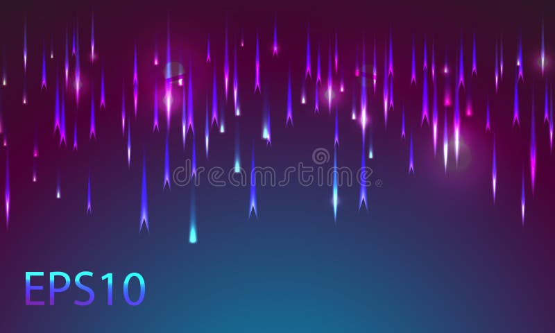 Concept of Movement of Lights. Lines Moving Down Stock Vector ...