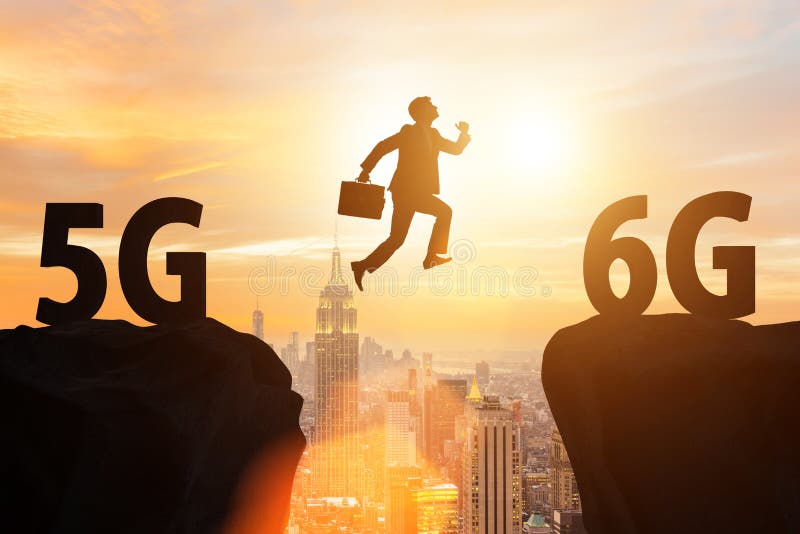 Concept of Moving from 5g Technology To 6g Stock Illustration ...