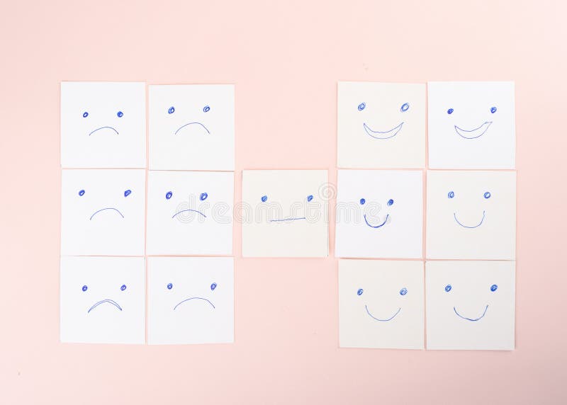 The Concept of Moving from the Sad Group To the Happy Group. Stock ...