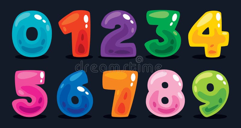 Concept of Multi Colored Numbers Stock Vector - Illustration of ...