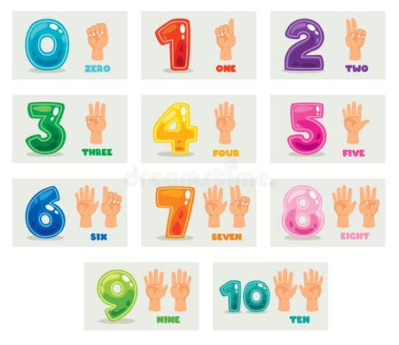 Concept of Multi Colored Numbers Stock Vector - Illustration of funny ...