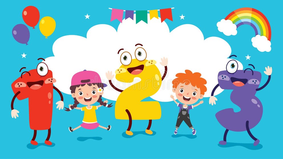 Concept of Multi Colored Numbers Stock Vector - Illustration of effect ...