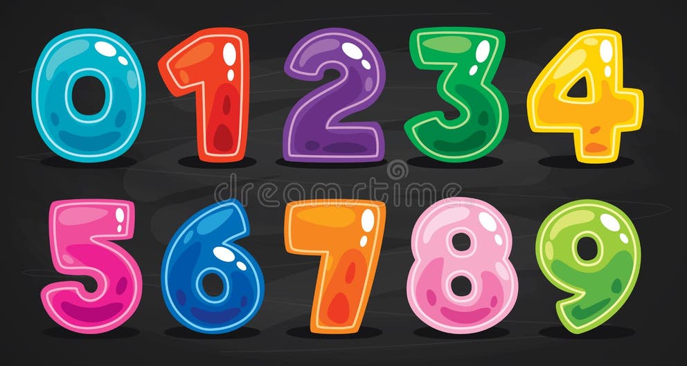 Concept of Multi Colored Numbers Stock Vector - Illustration of ...