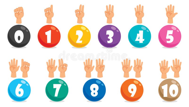 Concept of Multi Colored Numbers Stock Vector - Illustration of ...