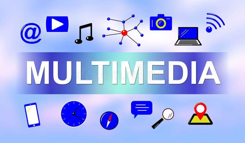 Concept of multimedia stock illustration. Illustration of social ...