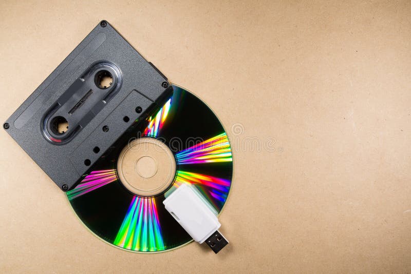 Concept of music evolution stock photo. Image of disc - 69268718