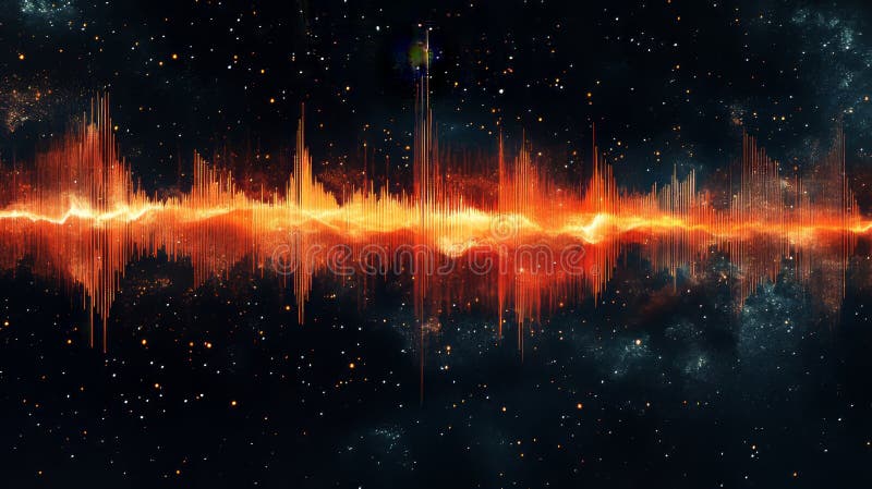 The Concept of Music and Sound is Illustrated by Digital Data Patterns ...
