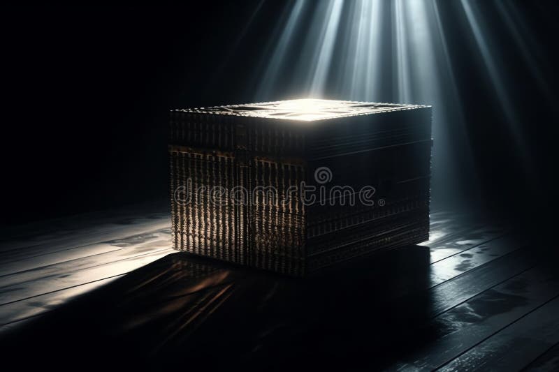 Mysterious Pandora Box Opening with Rays of Light, High Contrast Image ...