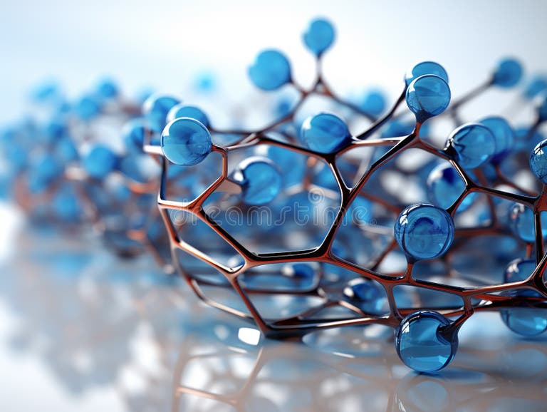 Hexagonal Neural network stock illustration. Illustration of grid ...