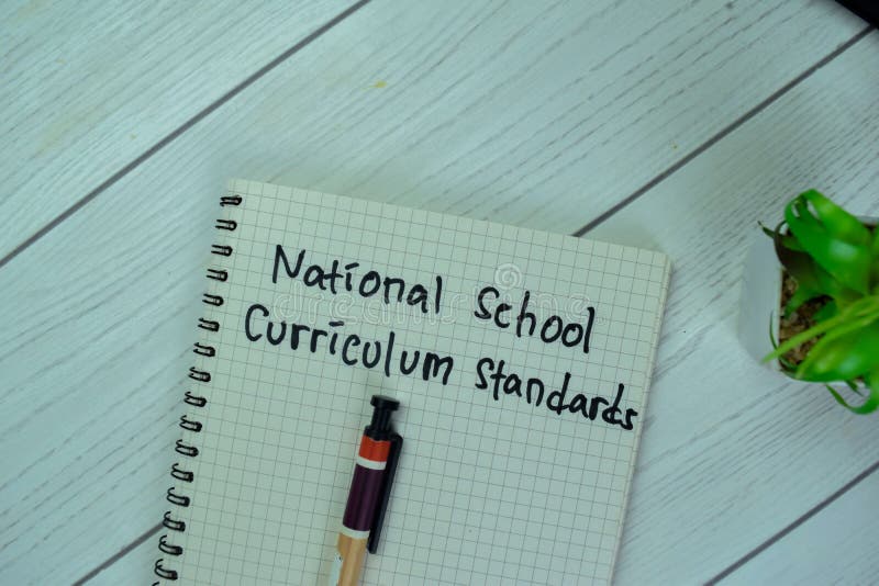 Concept of National School Curriculum Standards Write on a Book ...