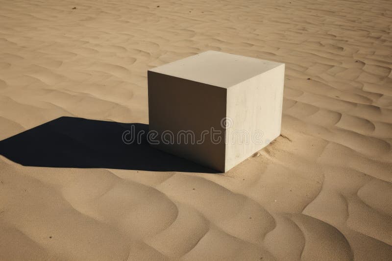 Concept Nature Design Abstract Square Block Isolated Shadow Sand Cube ...