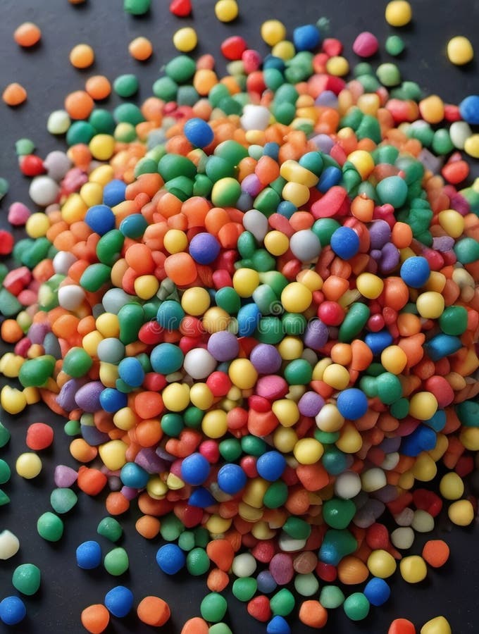 Naturefriendly Biodegradable Plastic Granules Different Colors on Table ...