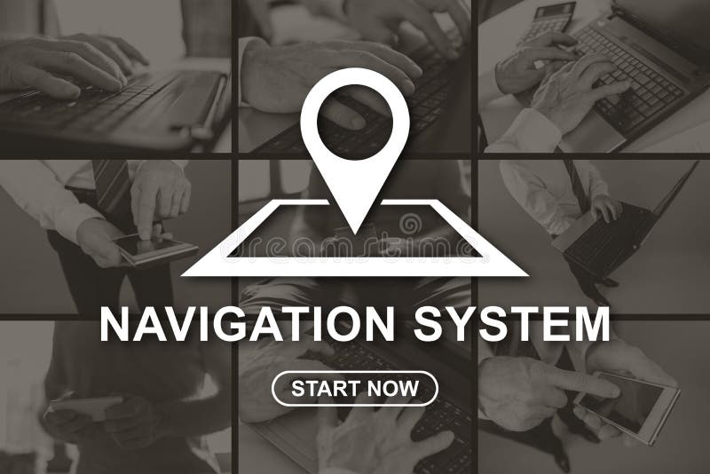 Navigation System Concept on a Whiteboard Stock Illustration ...
