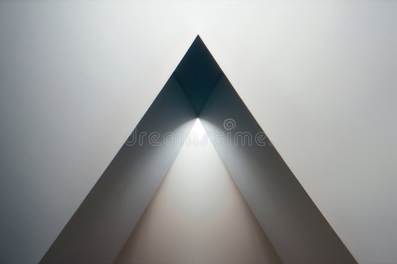 Neon Triangles on a White Canvas.AI Generated Stock Illustration ...