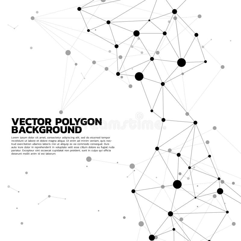 Network Connecting Dot Polygon Background. Stock Illustration ...